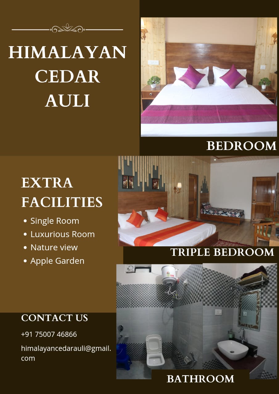 Himalayan Cedar Auli Resort Hotels Price Homestay Tarrif Booking Deluxe ...